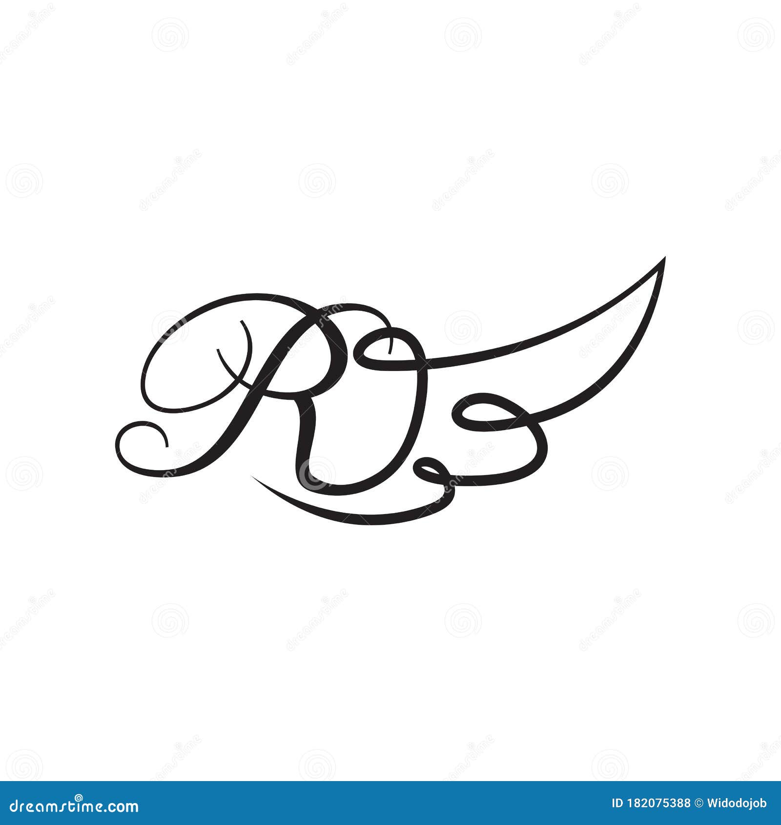 The Letter R In Cursive