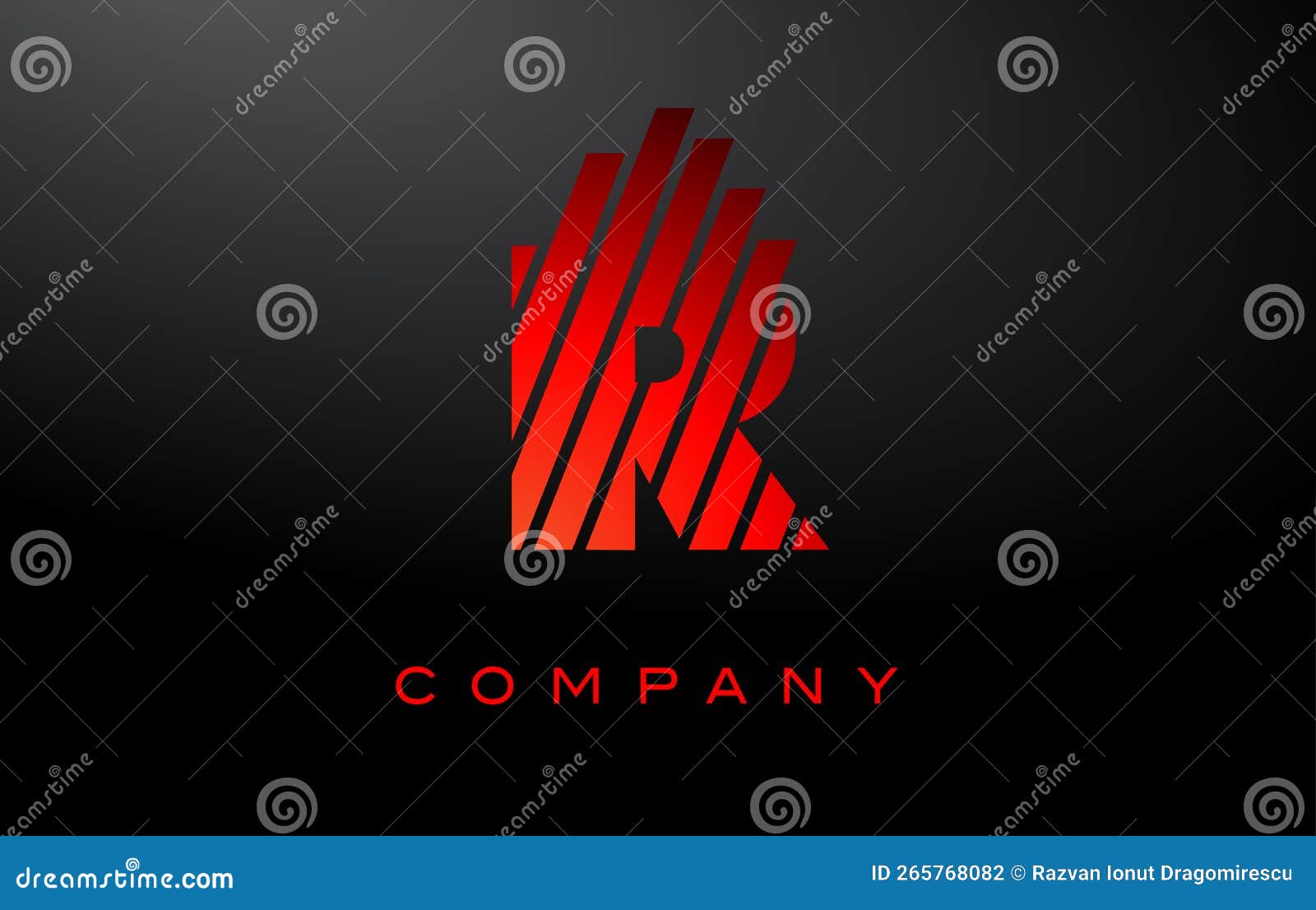 R Letter Logo with Red Lines Design Vector. Red Letter Icon ...