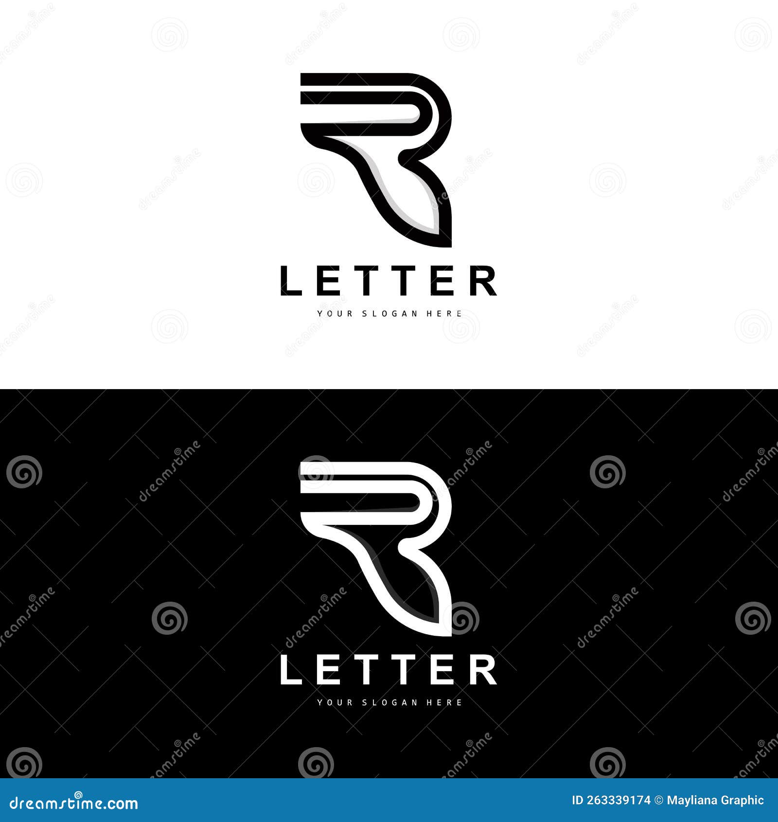 R Letter Logo, Vector Alphabet Symbol, Design for Brand Logos with ...