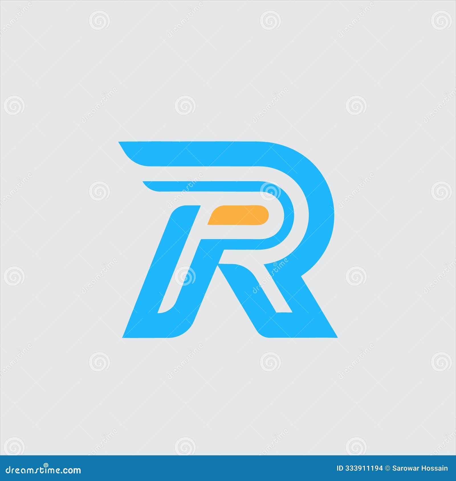 R Letter Minimalist Logo Design with Eps File Stock Vector ...