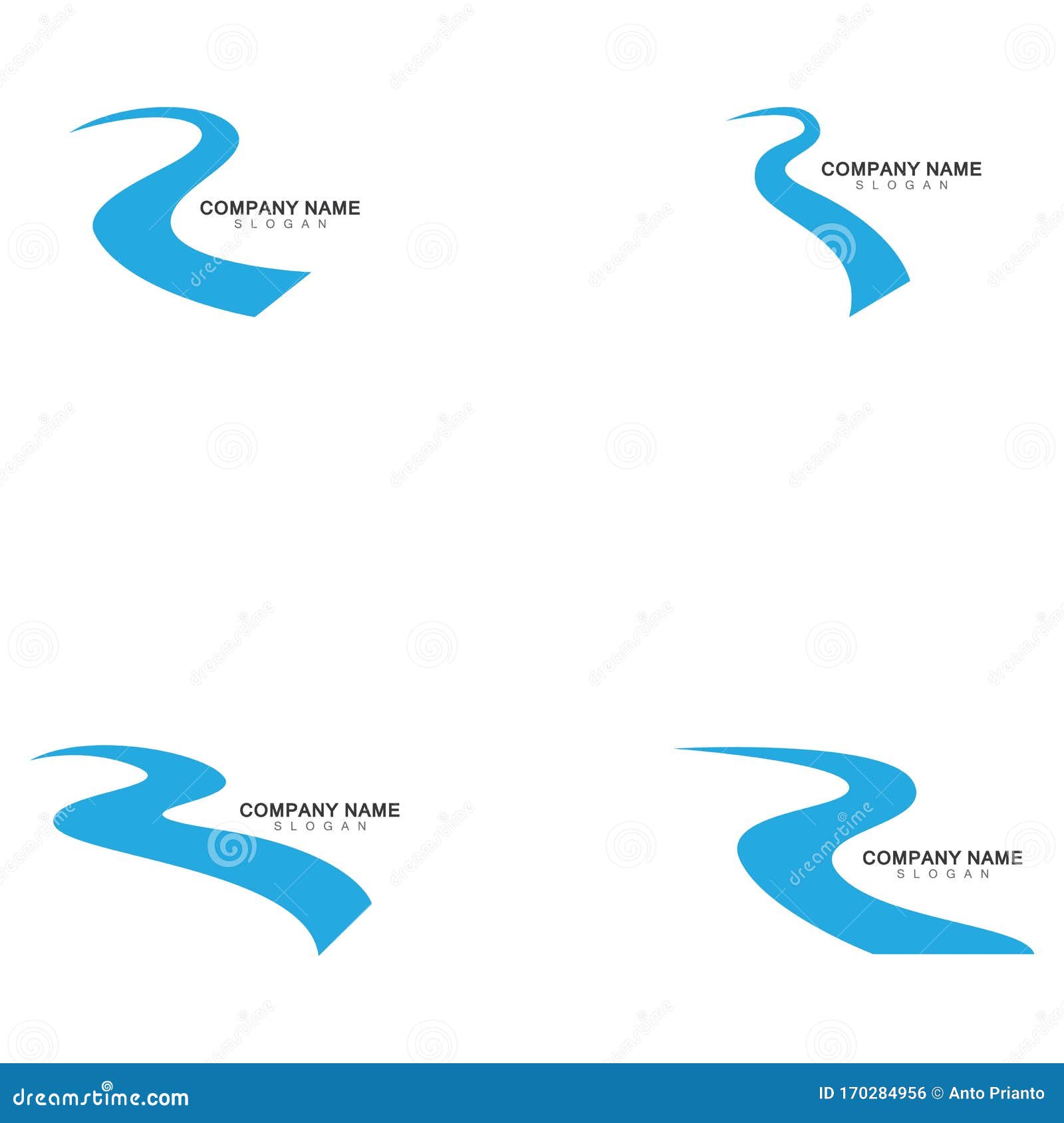 R LETTER RIVER LOGO TEMPLATE Stock Illustration - Illustration of light ...