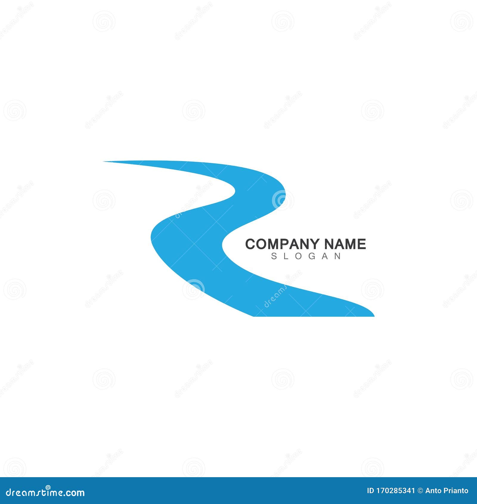 R LETTER RIVER LOGO TEMPLATE Stock Vector - Illustration of mountain ...
