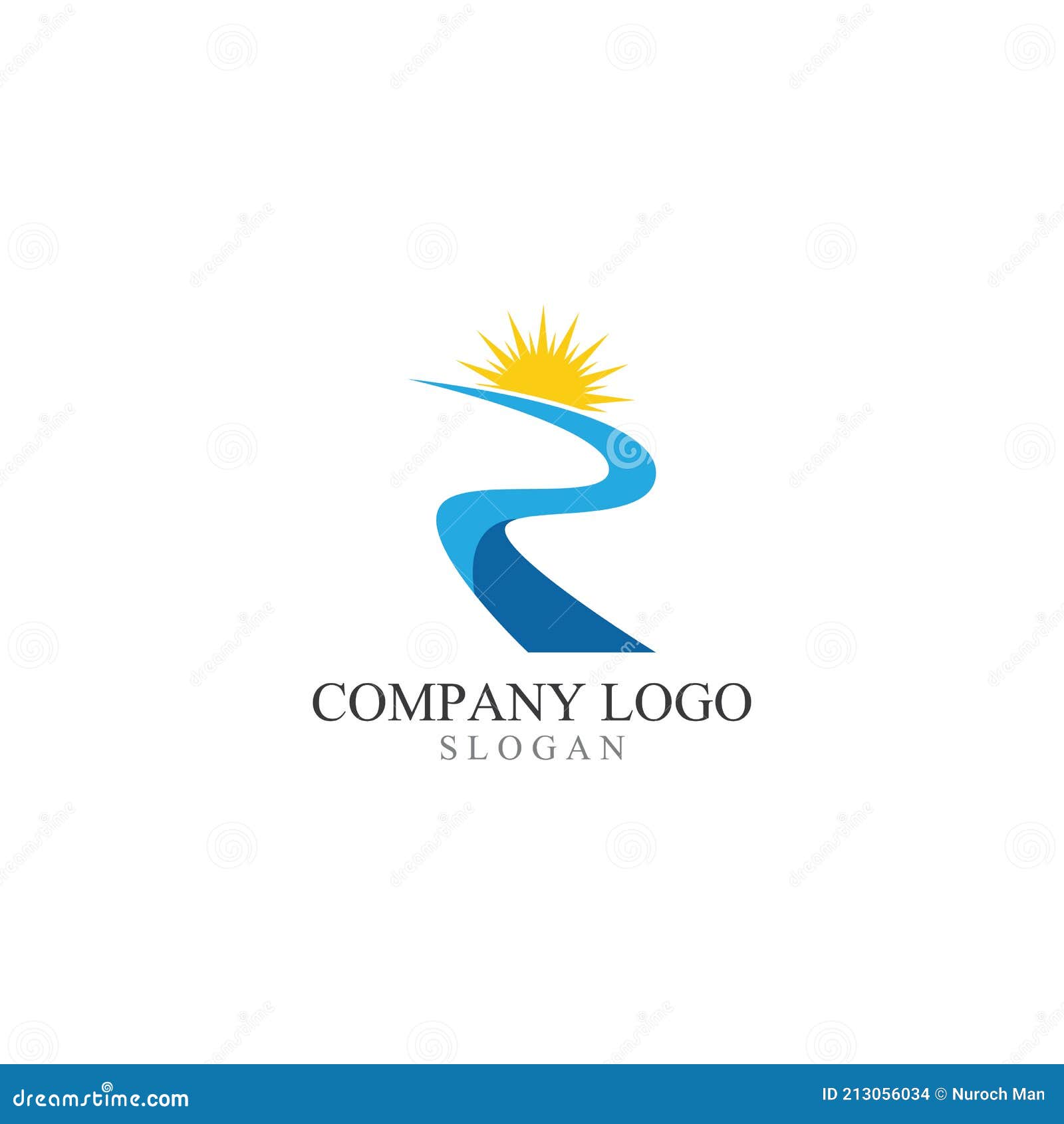 R Letter River Logo Template Vector Illustration. Stock Vector ...