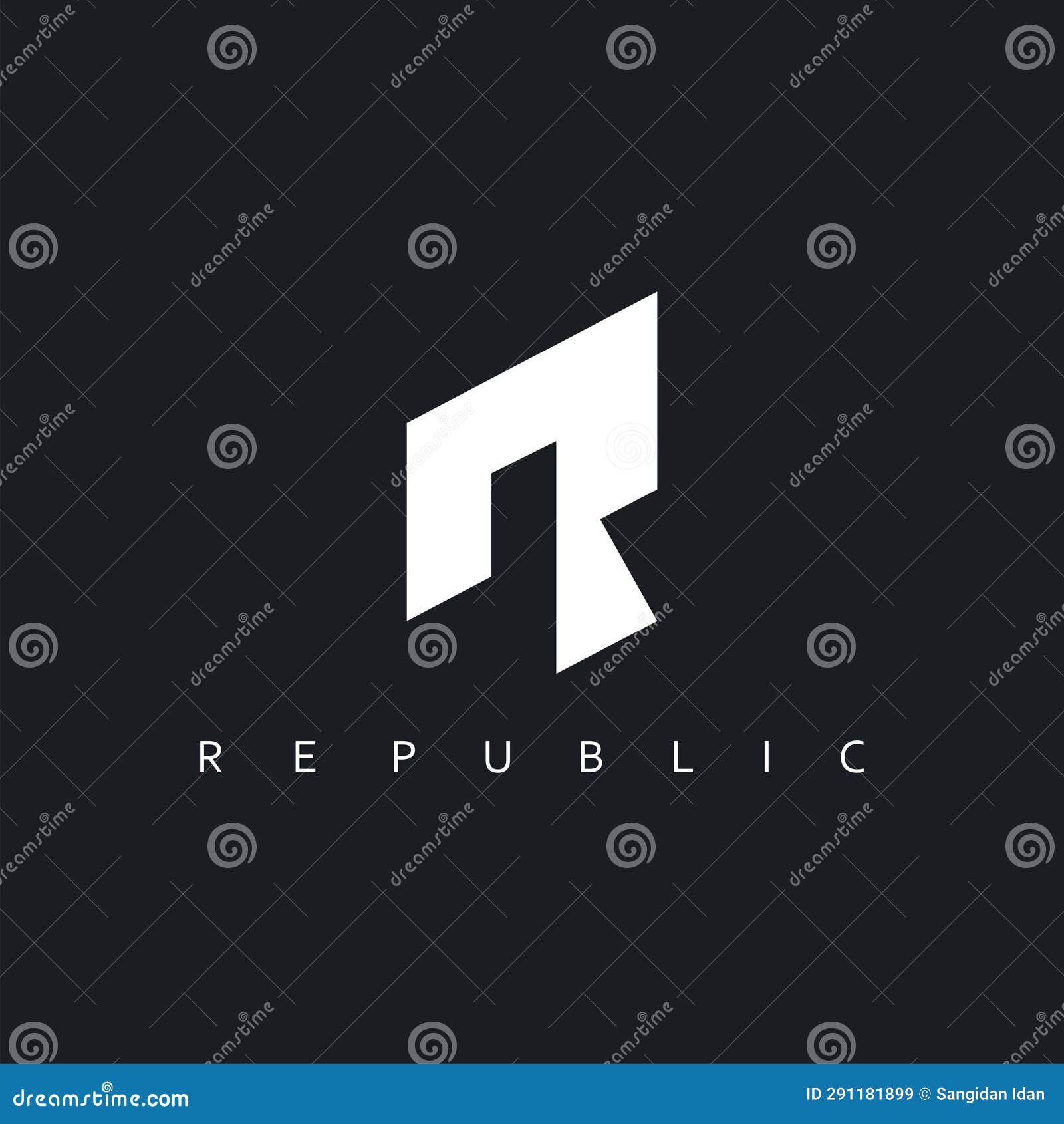R Letter Simple Logo Concept Design Template Stock Vector ...