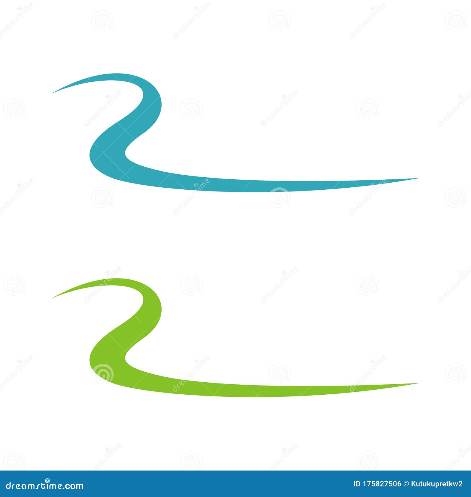 R Letter Swoosh River Shape Vector Illustration Logo Template ...