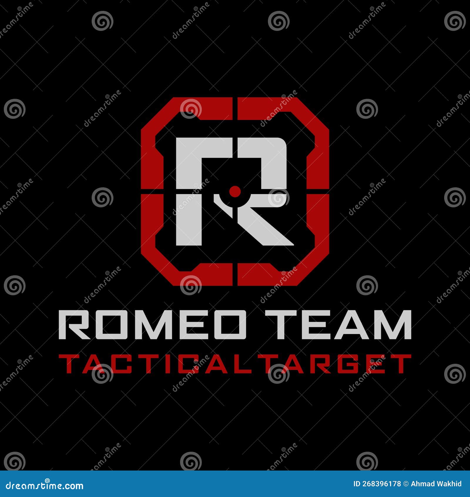 R Letter Tactical Military Target Logo Design Stock Illustration ...