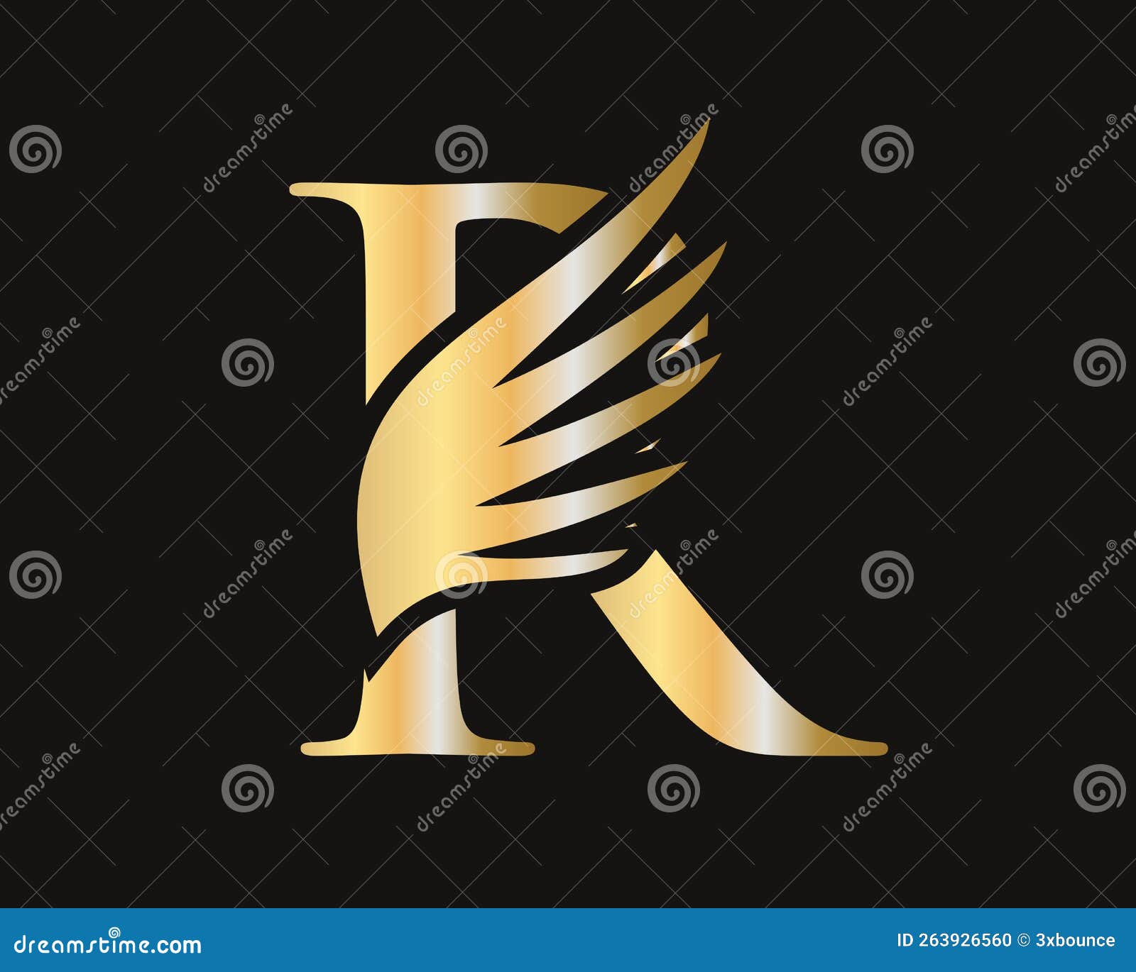 R Letter Transportation Logo Design. Initial Flying Wing R Letter Logo ...