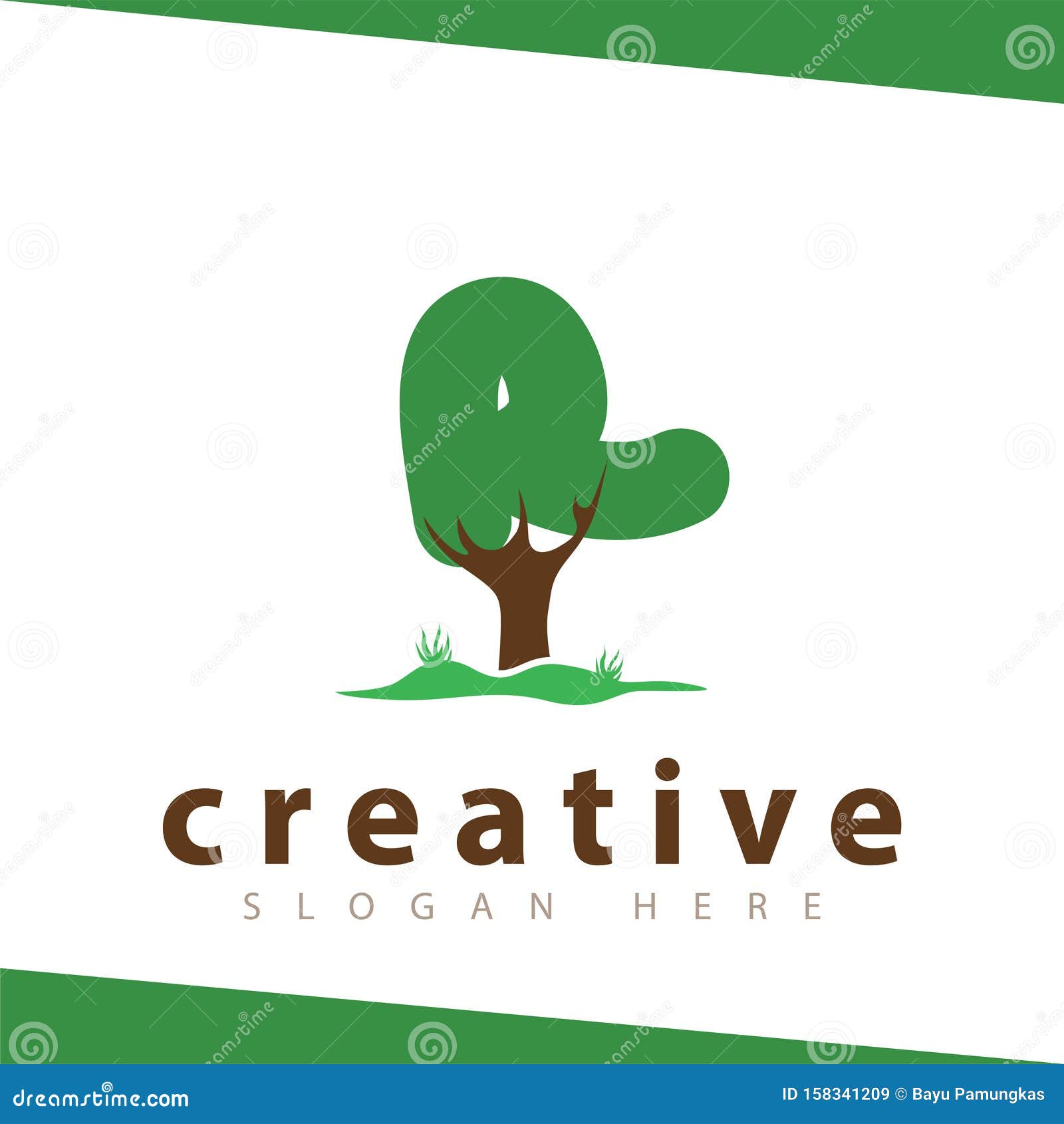 R Letter Tree Green Logo Vector Template Stock Vector - Illustration of ...