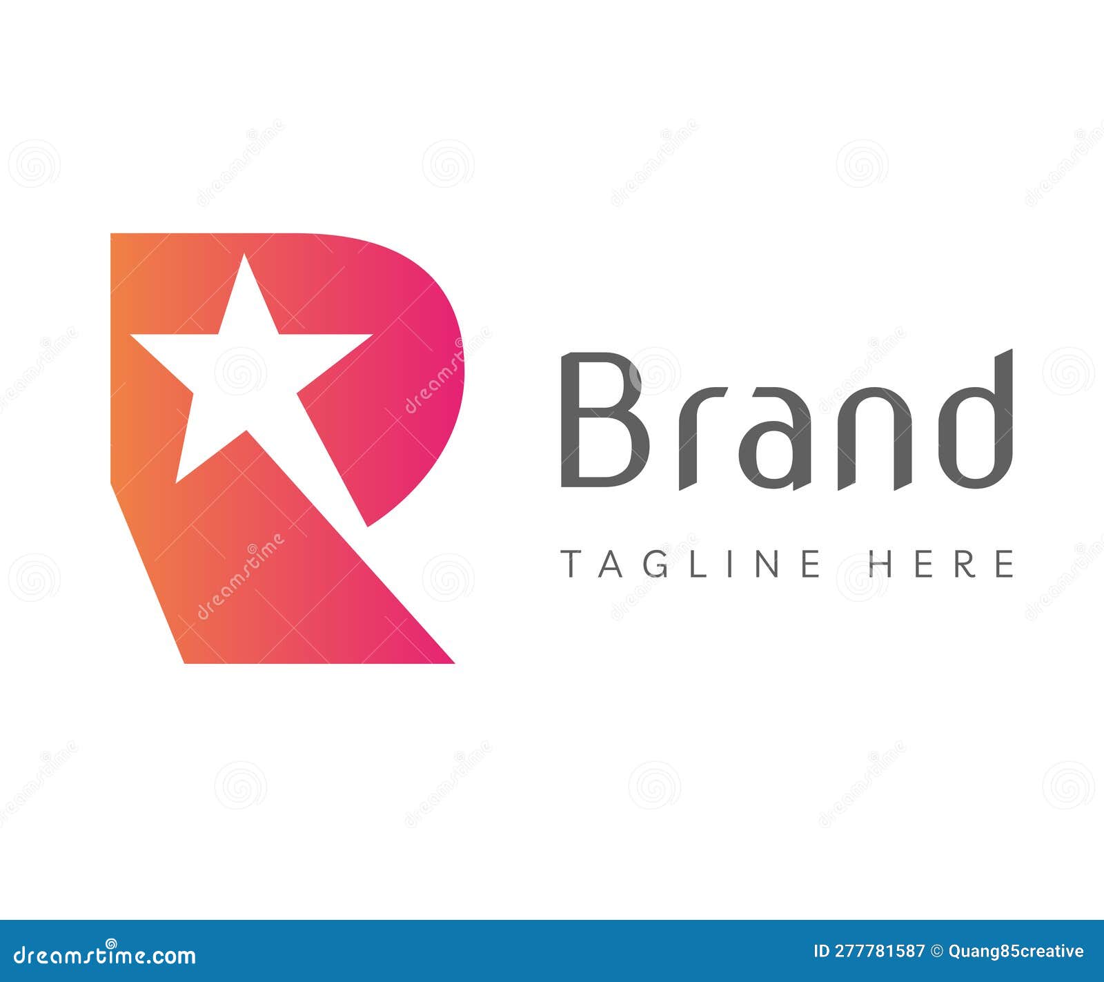 Letter R Logo Design. Letter R with Star Logo Stock Vector ...