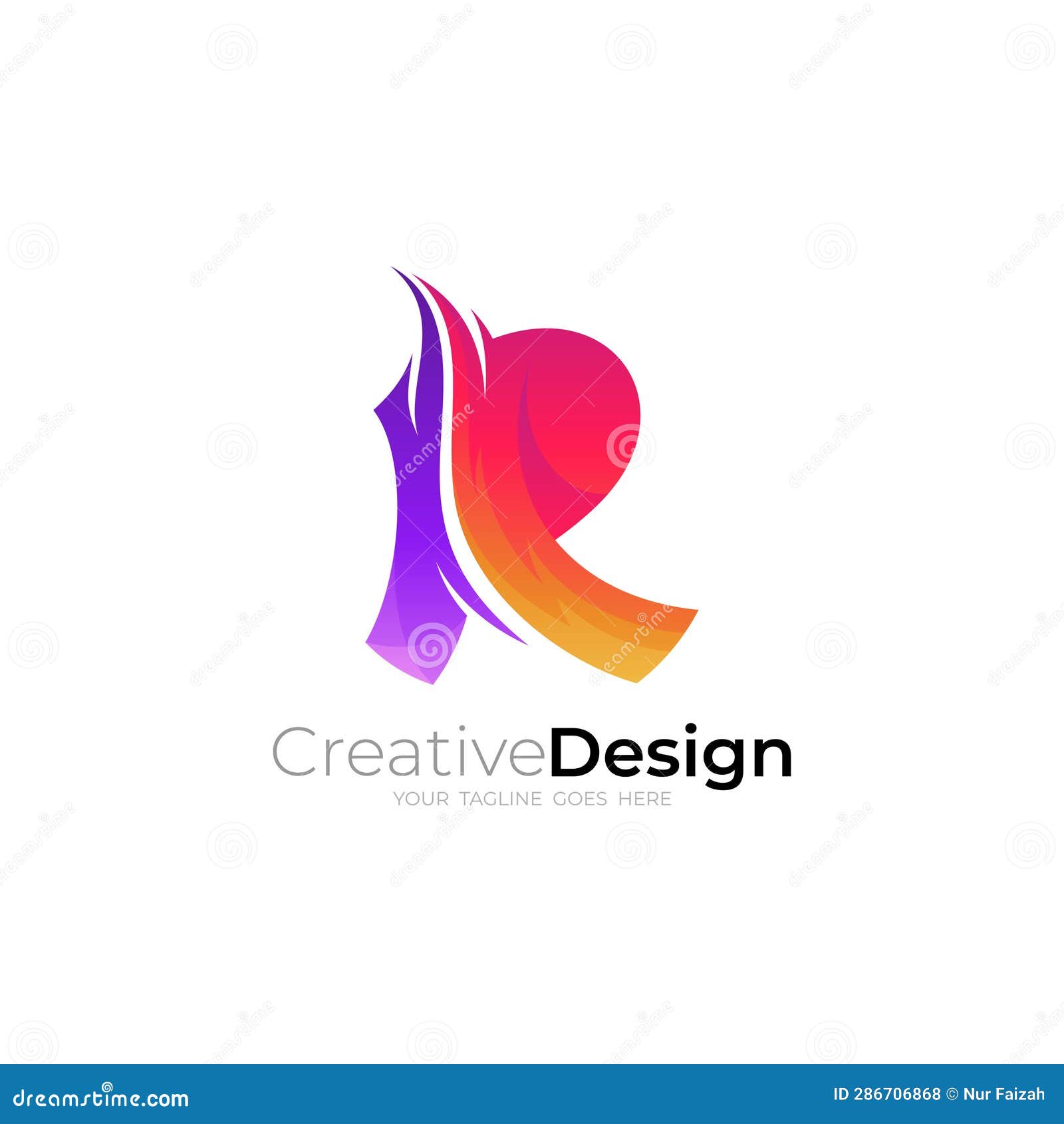 R Logo and Fire Design Vector Stock Illustration - Illustration of burn ...