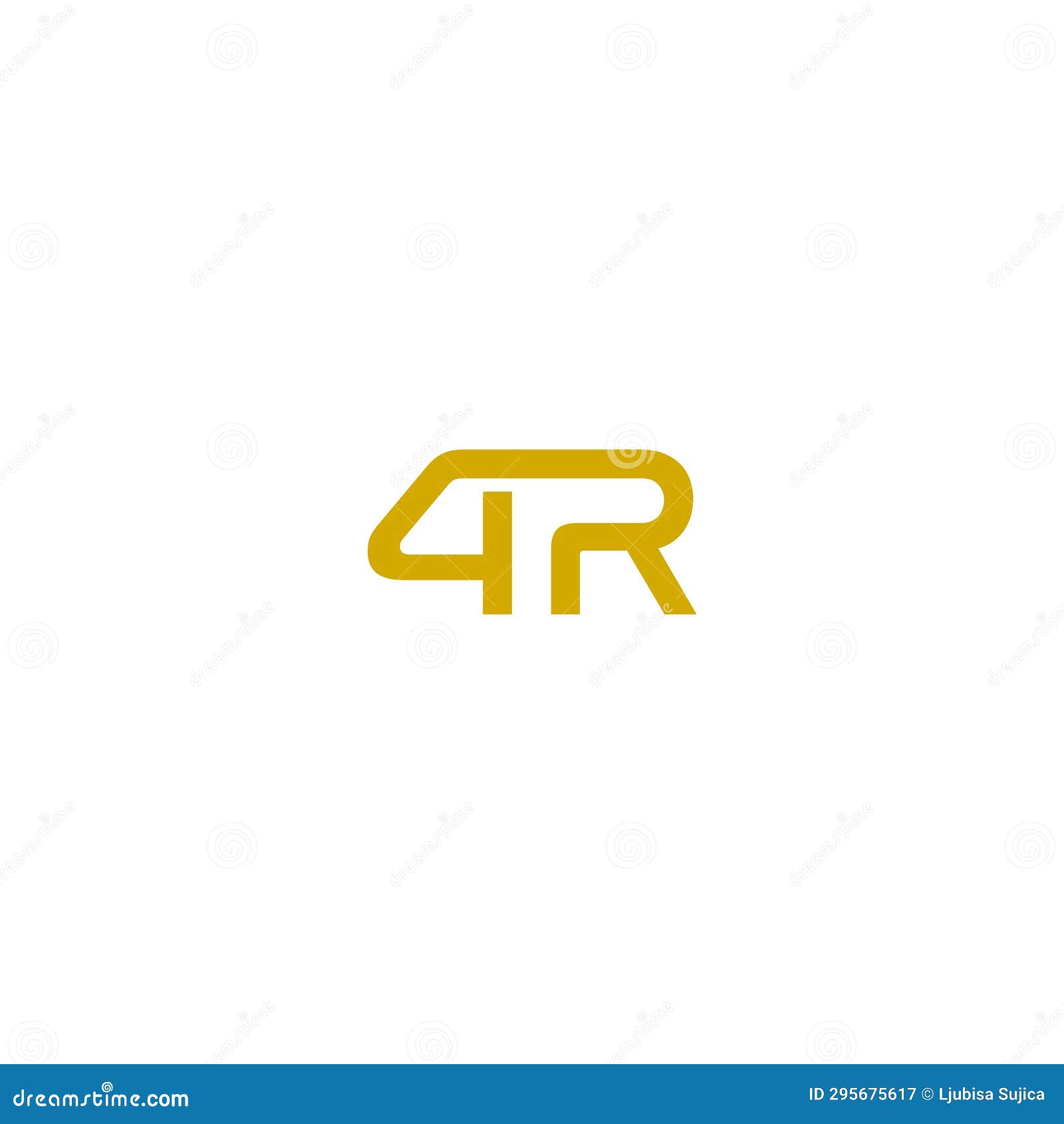 4R Logo Icon Isolated on White Background Stock Vector - Illustration ...
