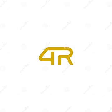 4R Logo Icon Isolated on White Background Stock Vector - Illustration ...