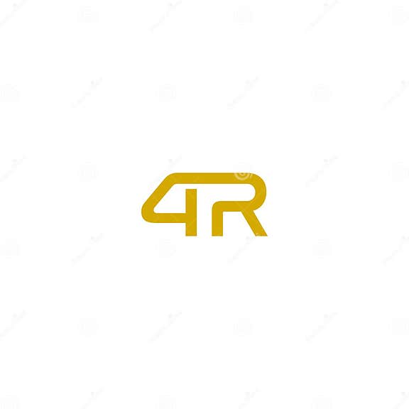 4R Logo Icon Isolated on White Background Stock Vector - Illustration ...