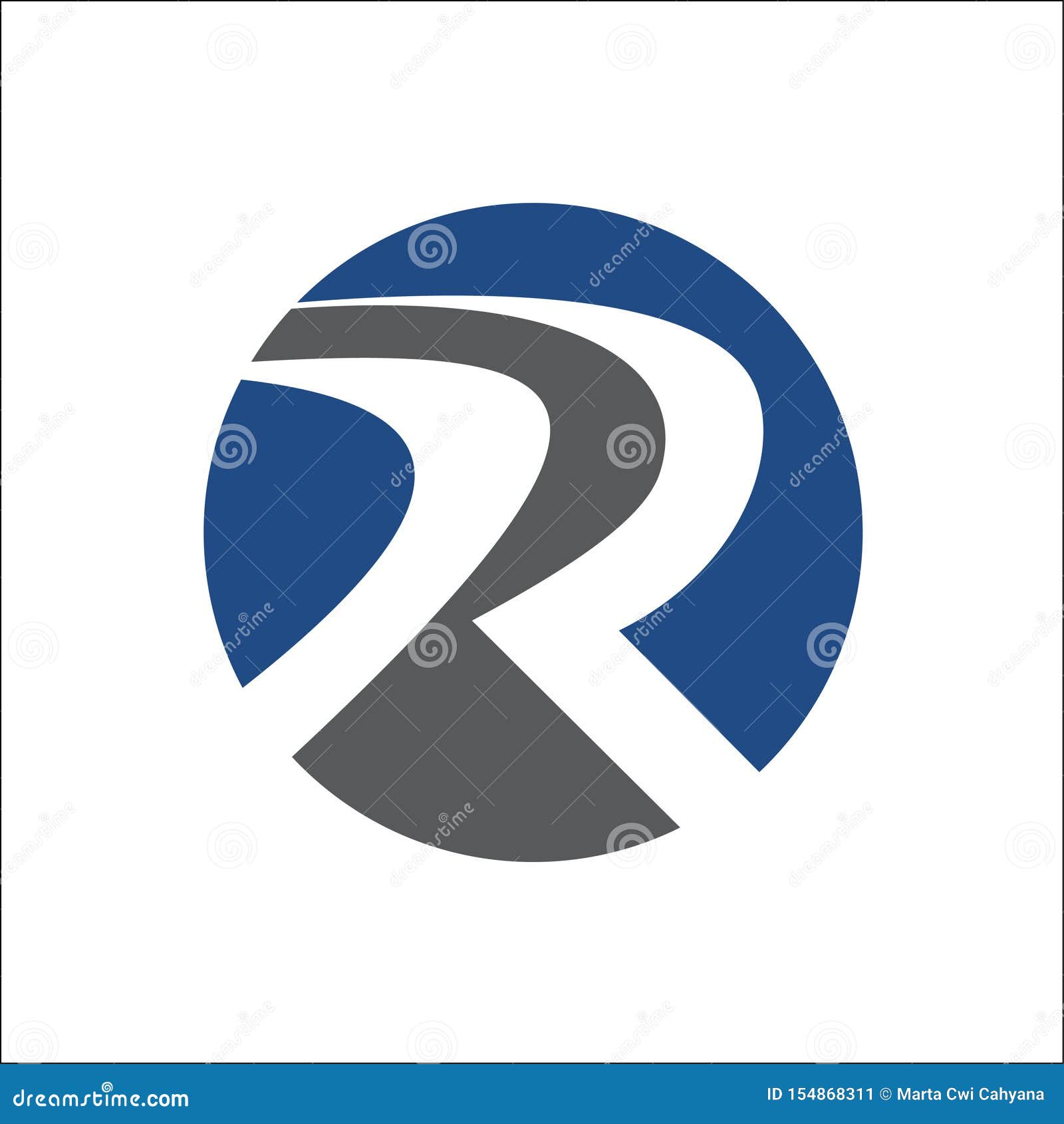 R Logo Vector Abstract Solid Circle Stock Vector - Illustration of ...