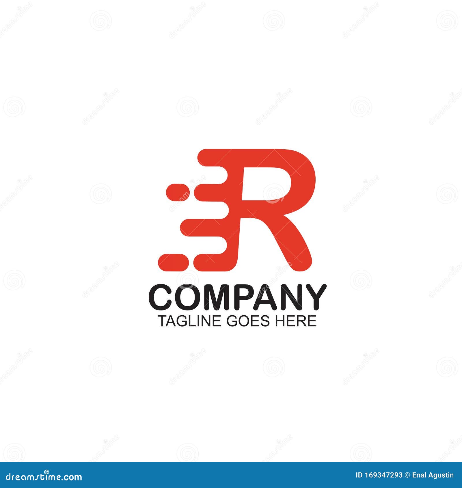 R Motion Letter Logo Design Vector Template Stock Vector - Illustration ...