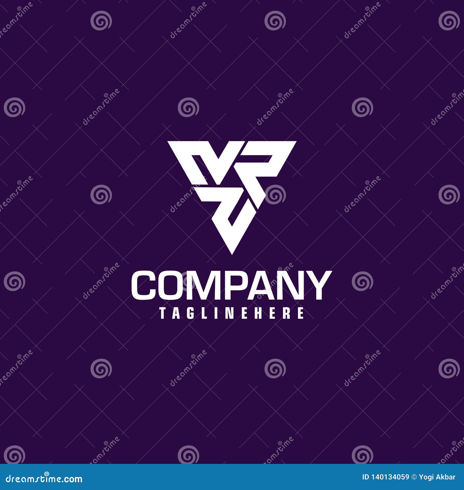 R or N Letter Triangle Logo Template Stock Vector - Illustration of ...