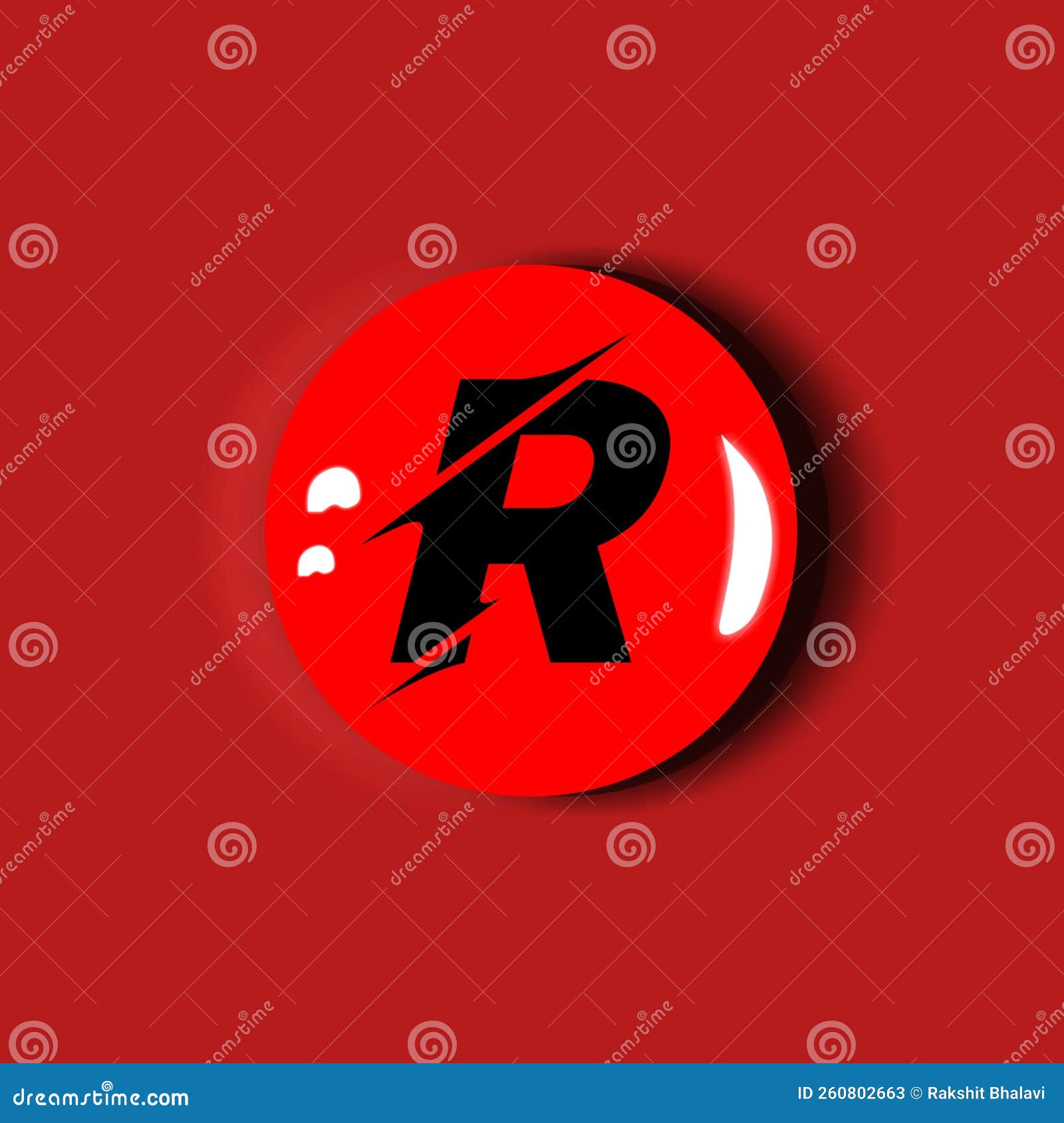 R name letter logo stock illustration. Illustration of number - 260802663