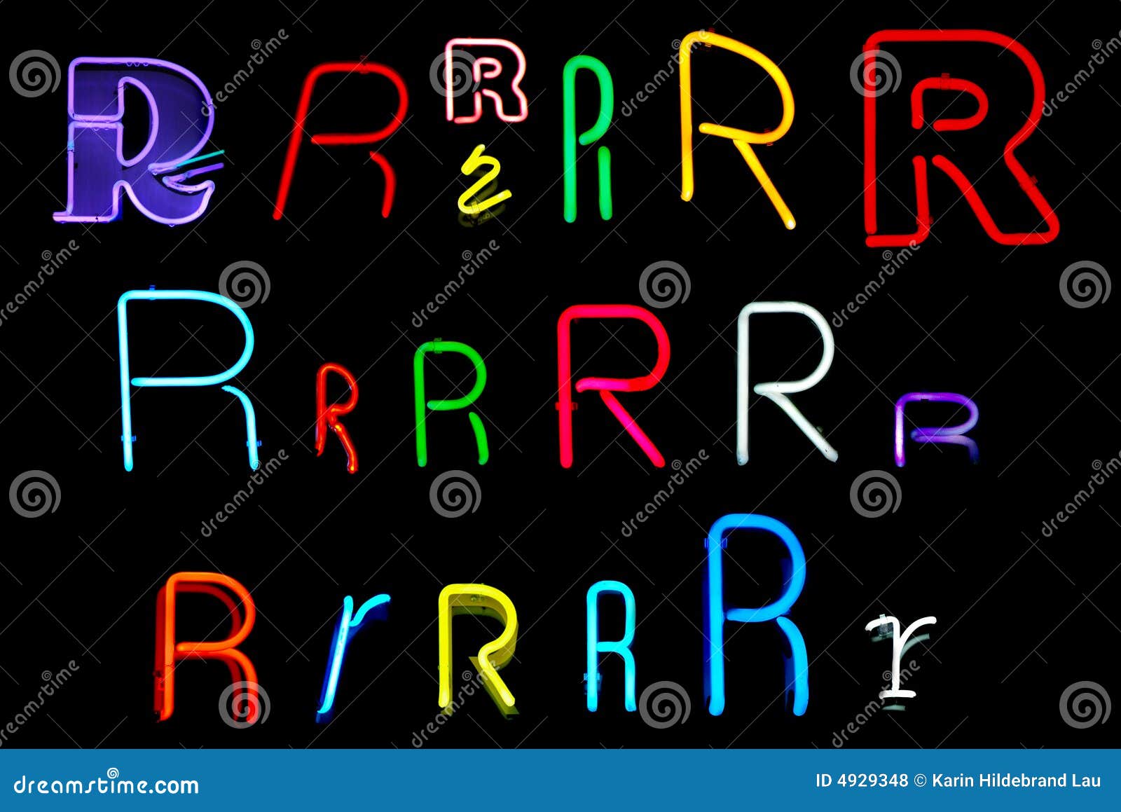 R Neon Letters stock illustration. Illustration of language - 4929348