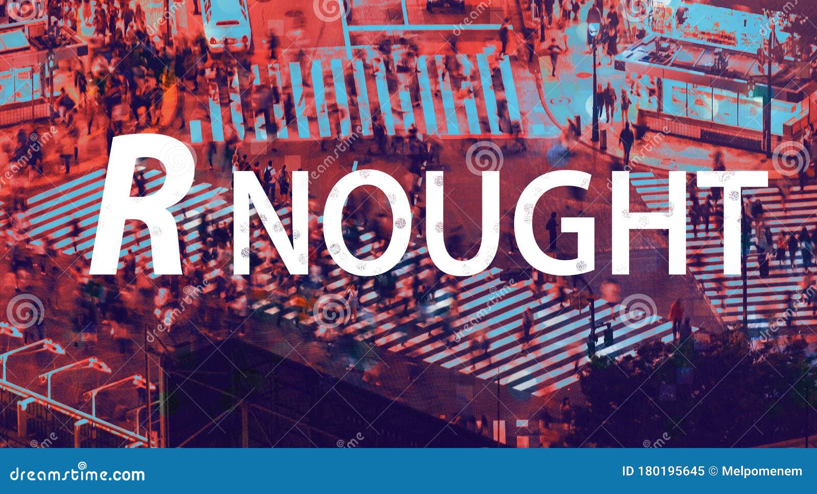 R Nought Theme with People Crossing an Intersection Stock Image - Image ...