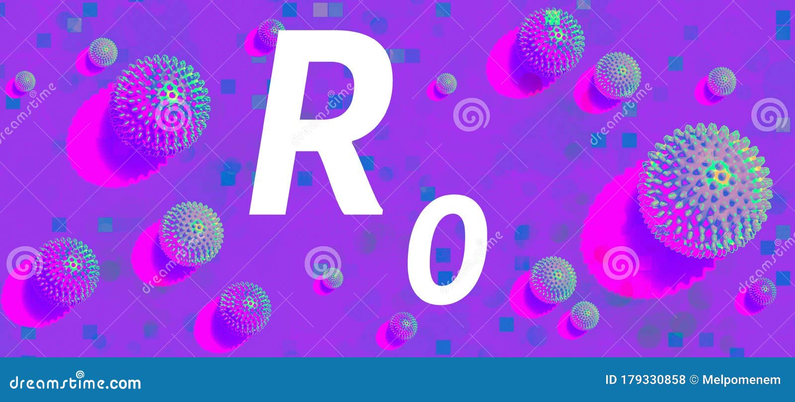 R Nought Theme with Viral Objects Stock Illustration - Illustration of ...