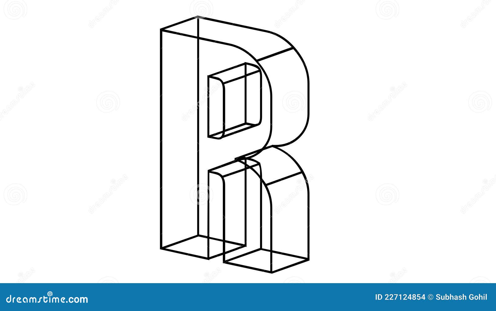 R One Line Design Background Stock Illustration - Illustration of ...