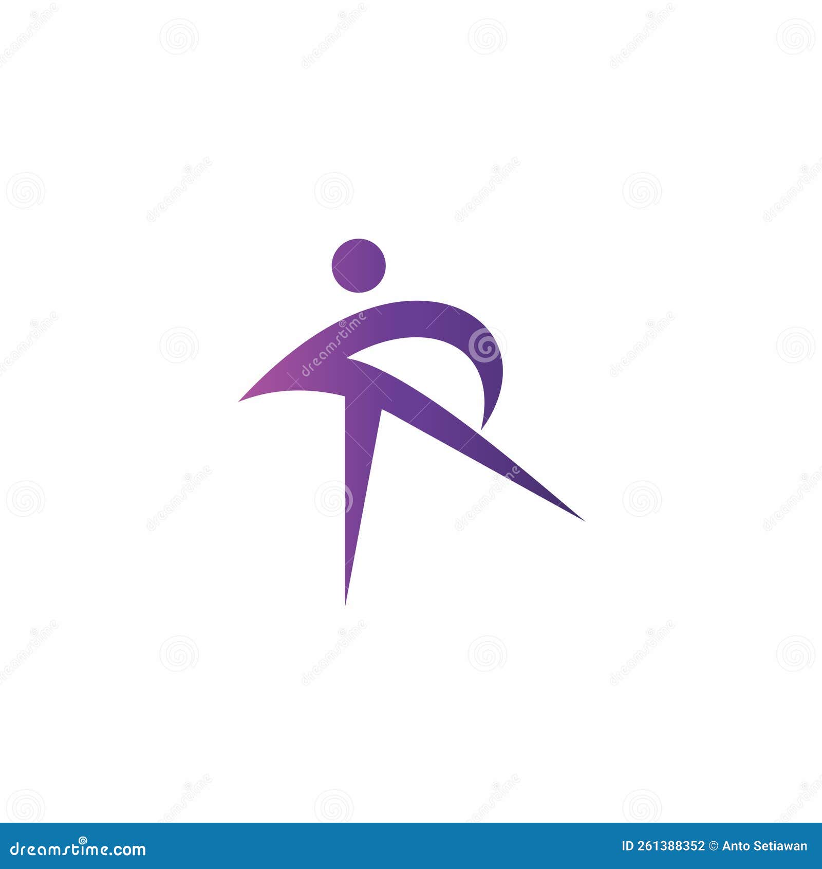 R People Logo. Run People Abstract. Letter R Human Stock Vector ...