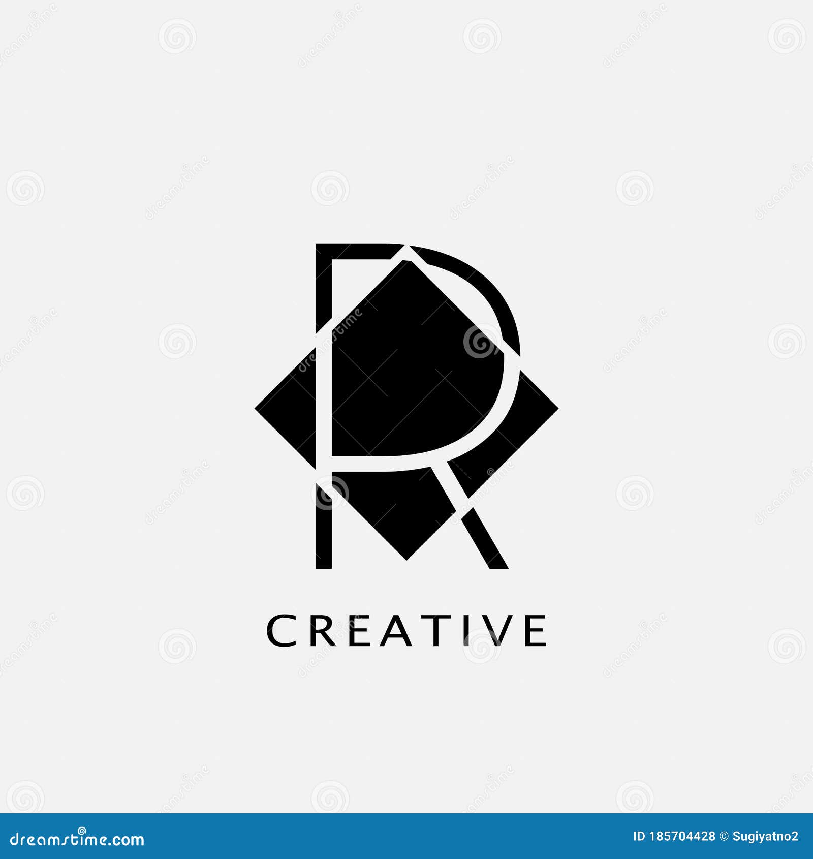 R Polygon Geometric Letter Logo. Polygon Geometric Vector Design ...