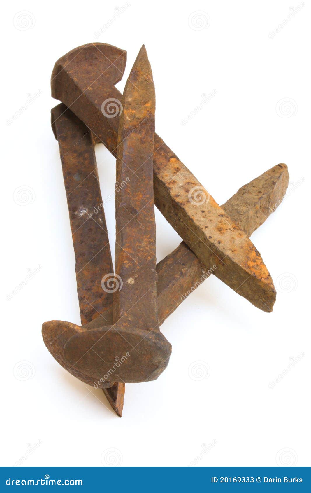 R&R spikes stock image. Image of nails, iron, rail - 20169333
