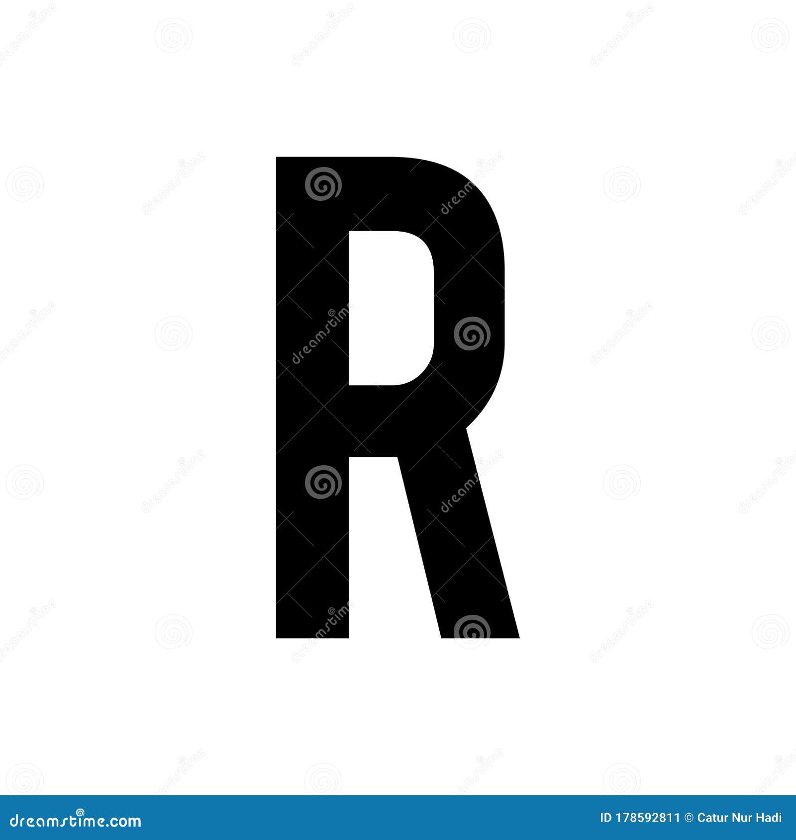 R Registered Icon Vector Flat Design Trendy Stock Vector - Illustration ...