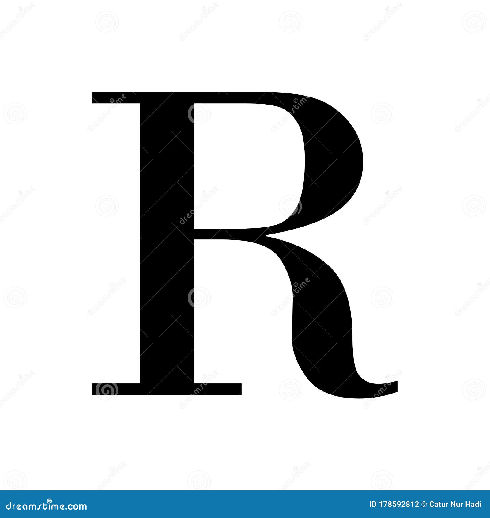 R Registered Icon Vector Flat Design Trendy Stock Vector - Illustration ...