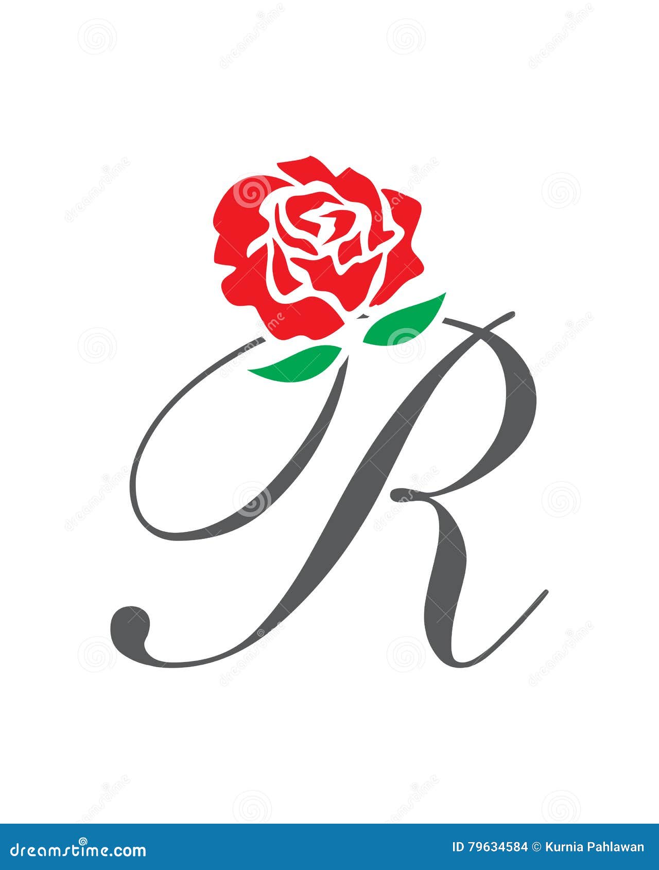 R Rose stock vector. Illustration of simple, health, rose - 79634584