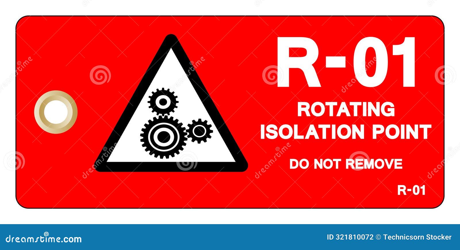 R01 Rotating Isolation Point Tag Label Symbol Sign, Vector Illustration ...