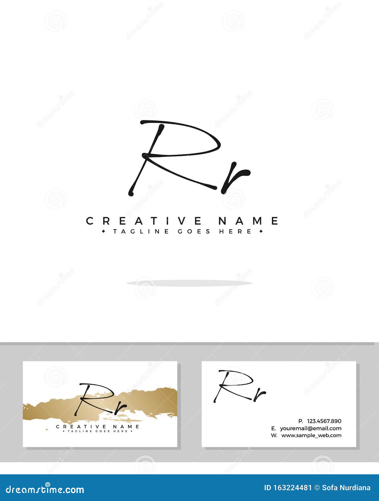 R RR Initial Logo Signature Vector. Handwriting Concept Logo. Stock ...