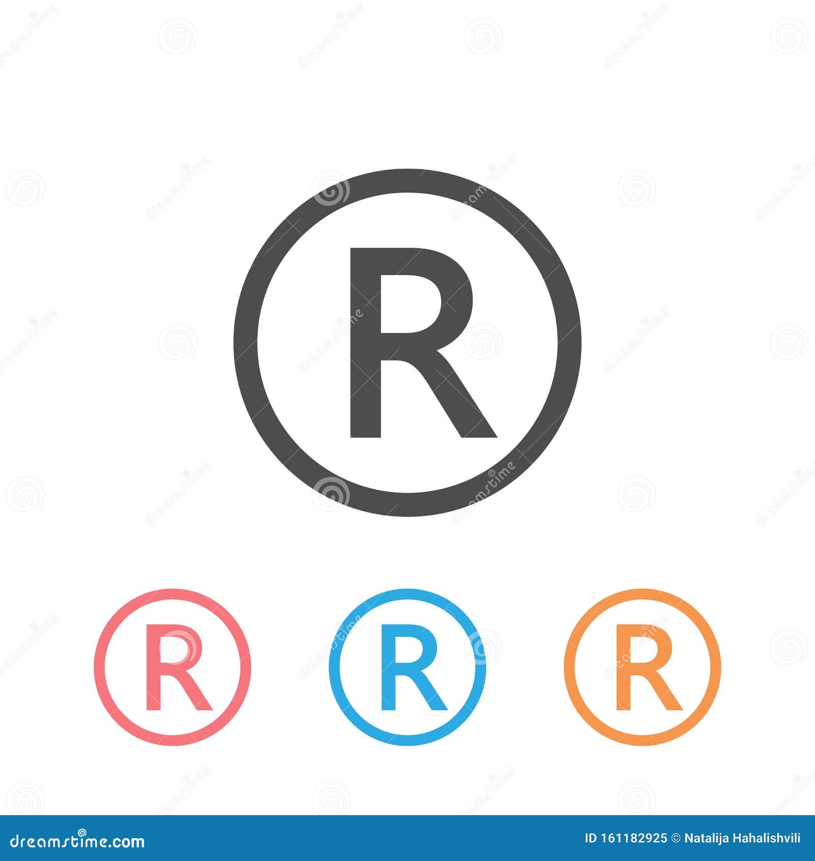 R Symbol Copyright Vector Image. Icon Stock Vector - Illustration of ...