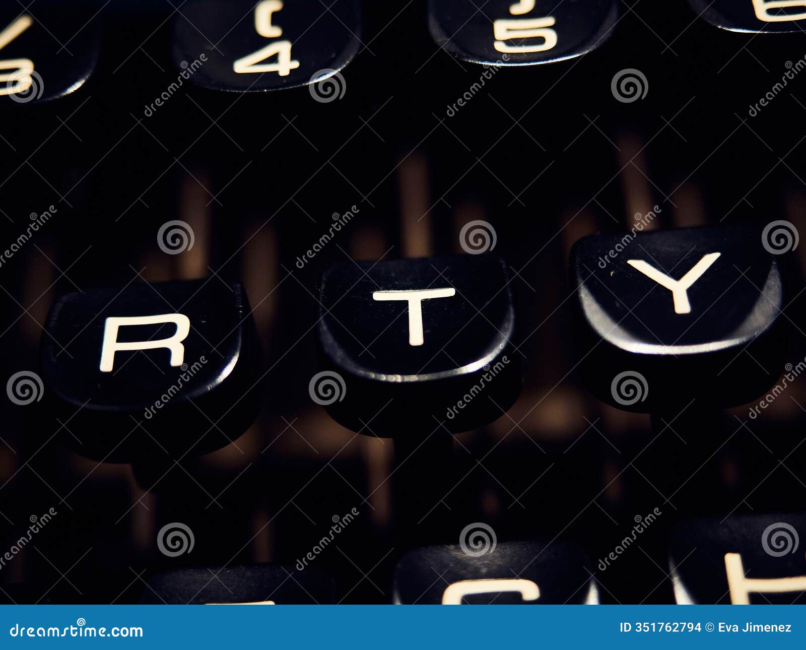 Old typing machine stock photo. Image of lighting, screenshot - 351762794