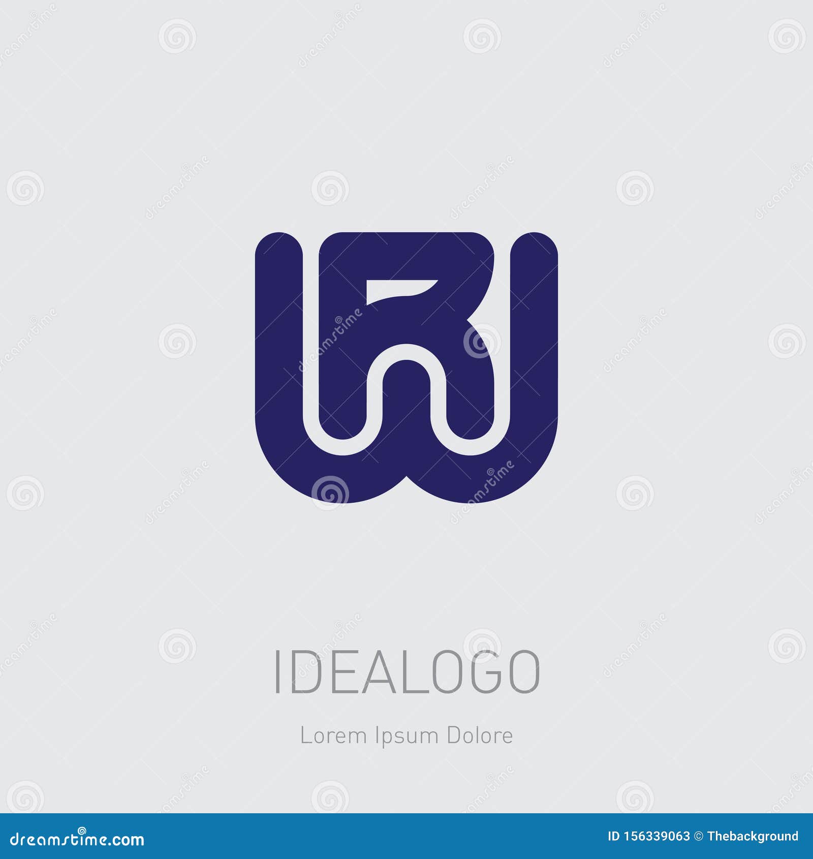 R and W Initial Logo. RW Initial Monogram Logotype Stock Vector ...