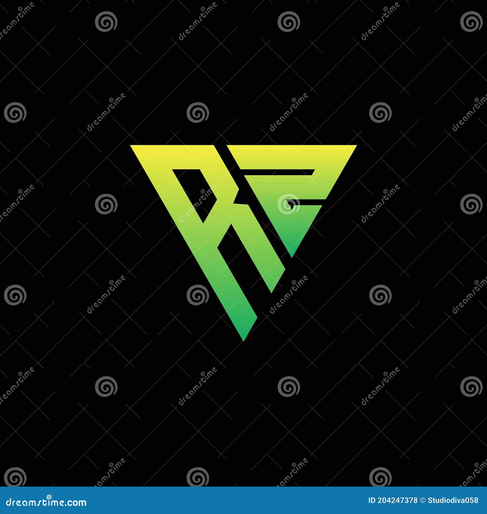 R Z Initial Triangle Logo Monogram with Triangle Shape Stock Vector ...
