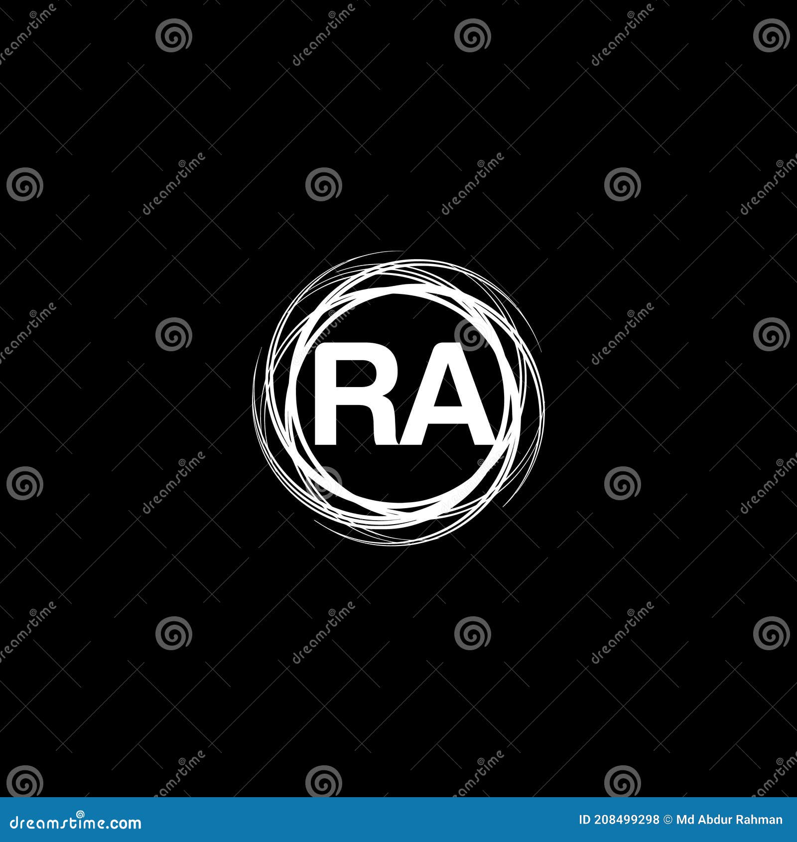 Ra Circle Unique Abstract Geometric Logo Design Stock Vector ...