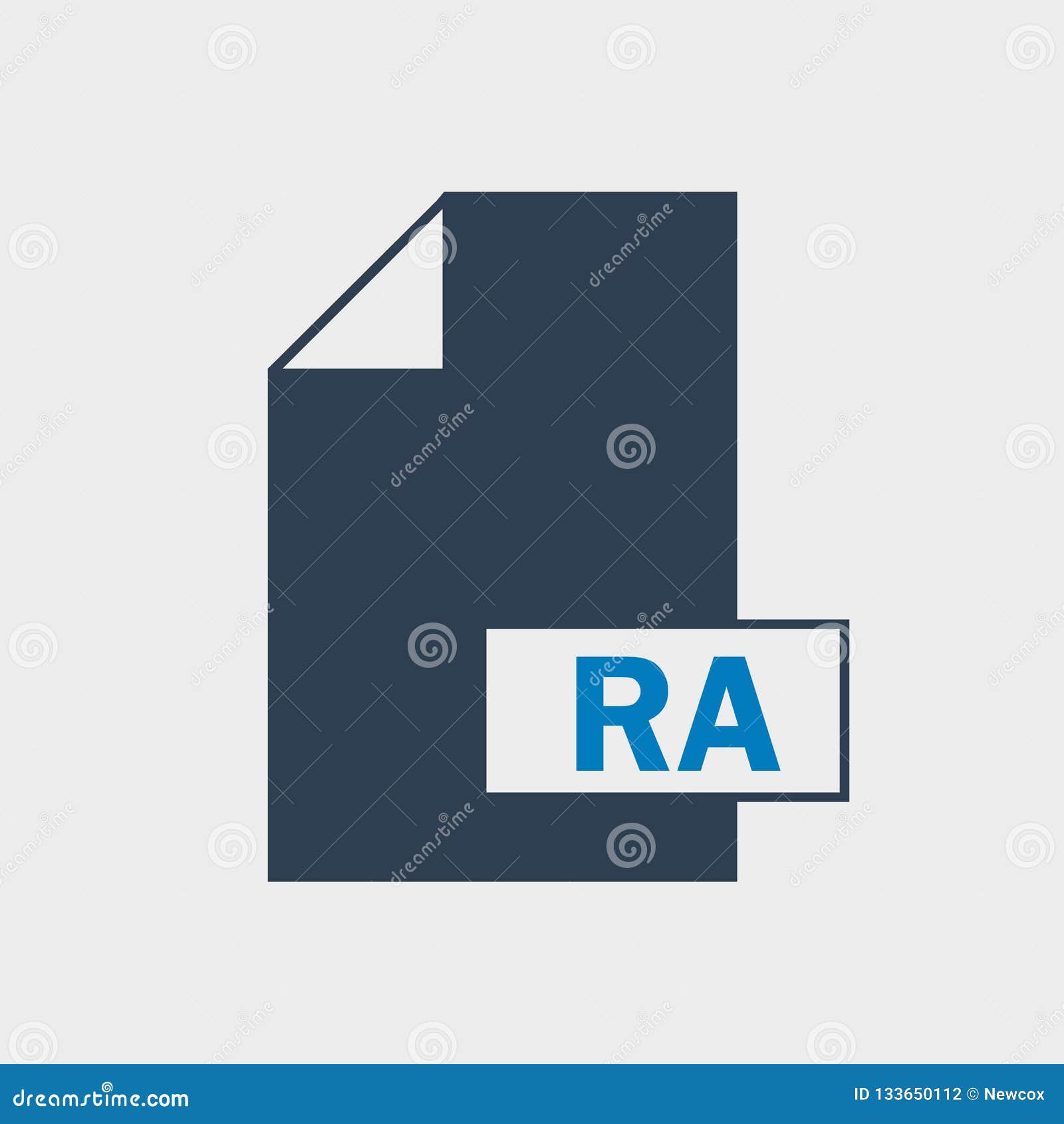 RA File format Icon stock vector. Illustration of square - 133650112
