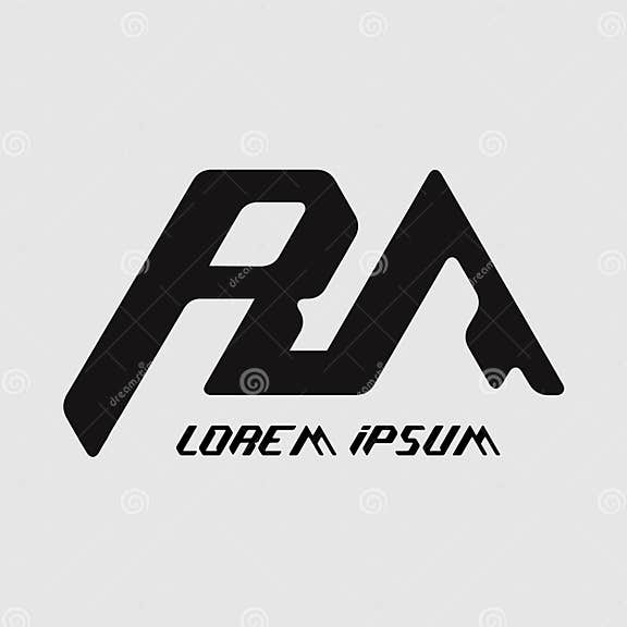 RA Letter Logo Design with Simple Style Stock Vector - Illustration of ...
