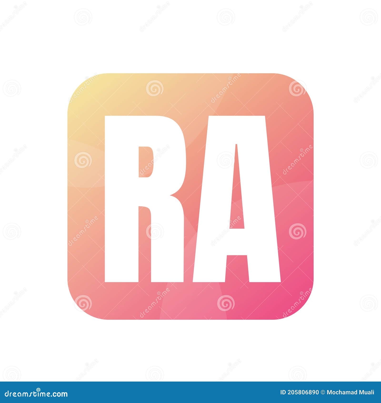 RA Letter Logo Design with Simple Style Stock Vector - Illustration of ...