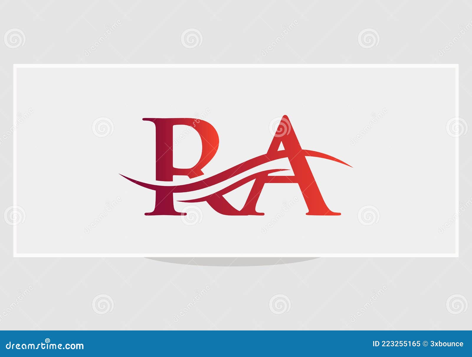 RA Logo Design. Premium Letter RA Logo Design with Water Wave Concept ...