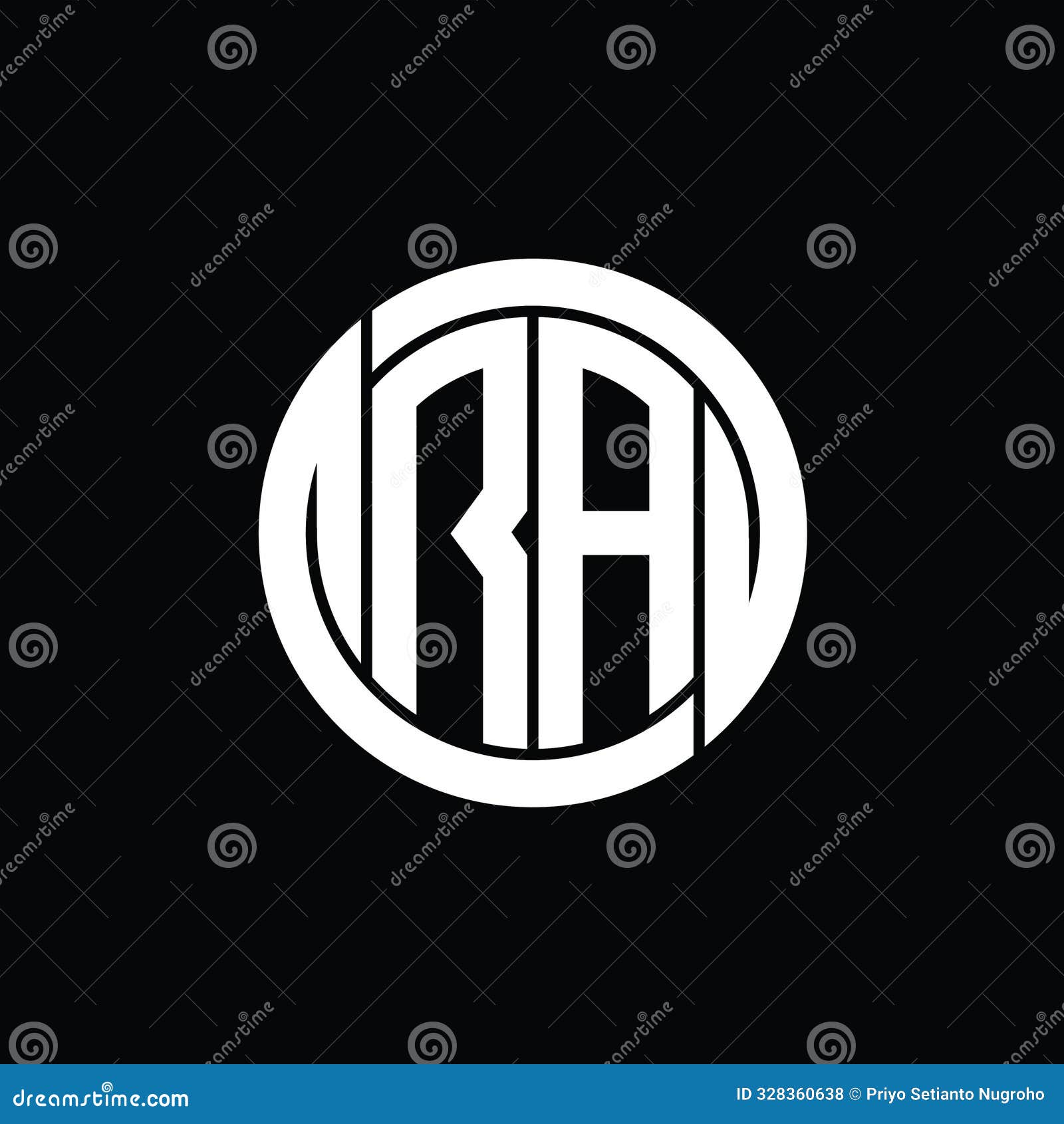 RA Logo Monogram Shield Inside Circle Shape Vector Images Design ...