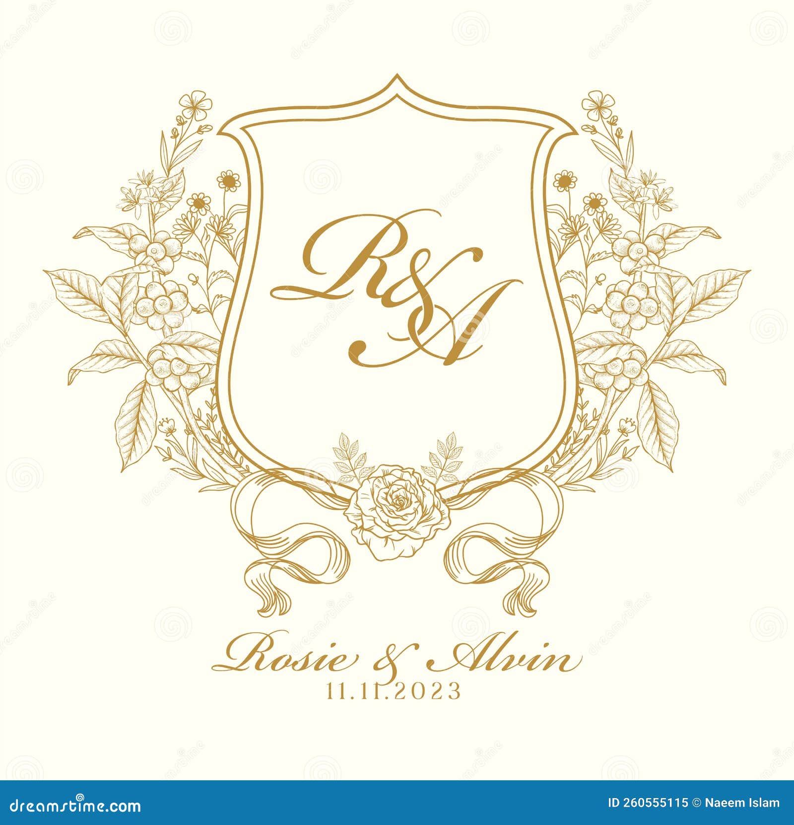 Luxury Crests NB Letter Logo Design Vector Illustration | CartoonDealer ...