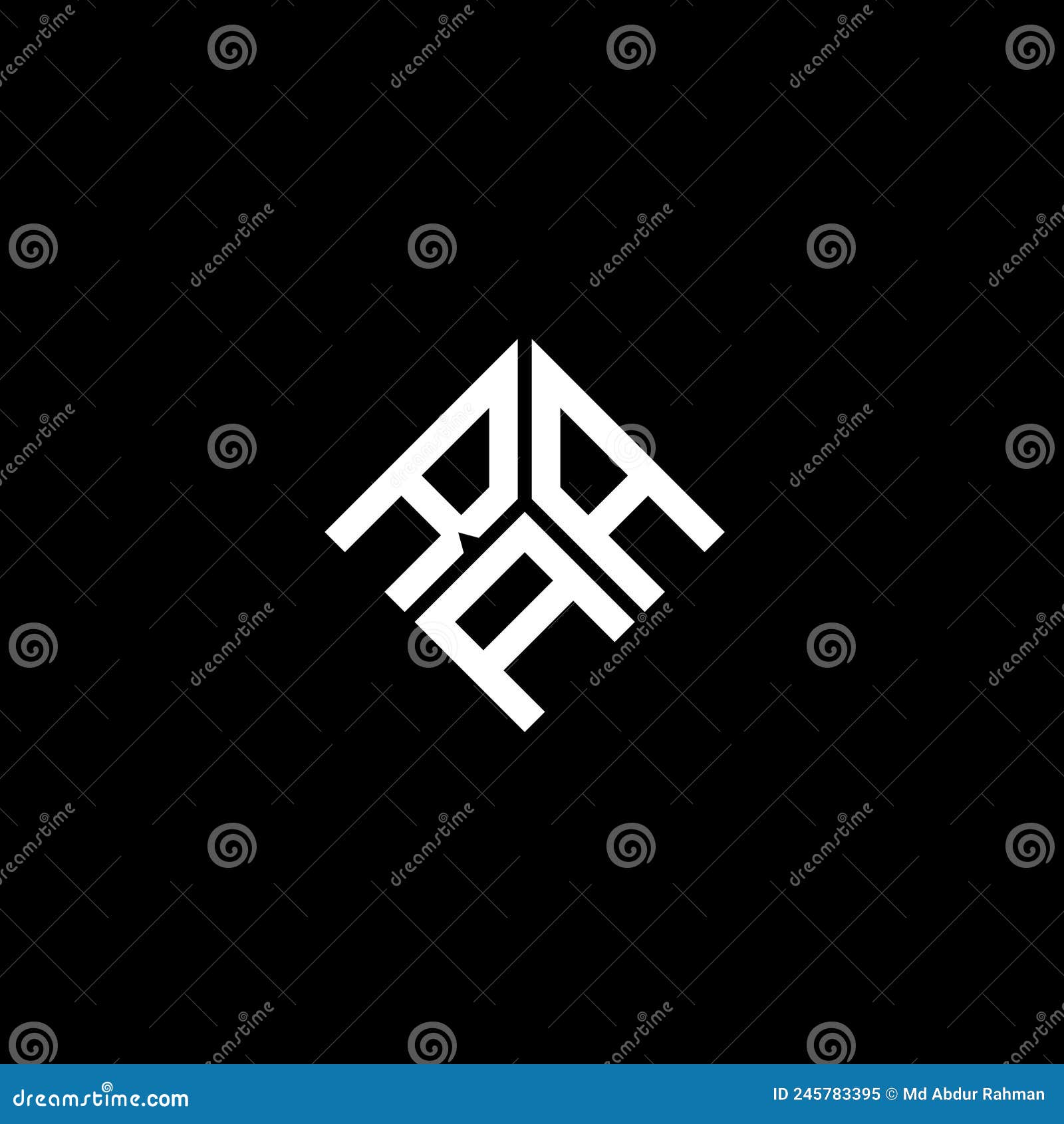 RAA Letter Logo Design on Black Background. RAA Creative Initials ...
