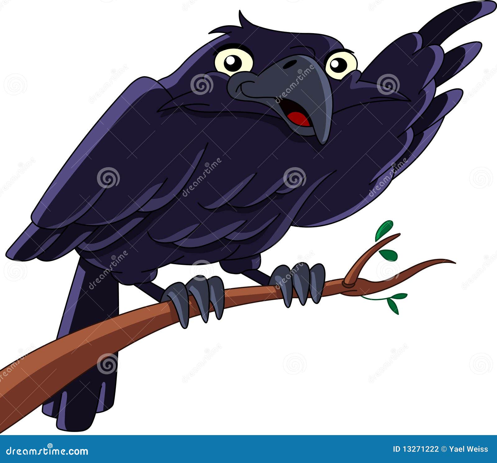 Raaf vector illustratie. Illustration of kromme, tekening - 13271222