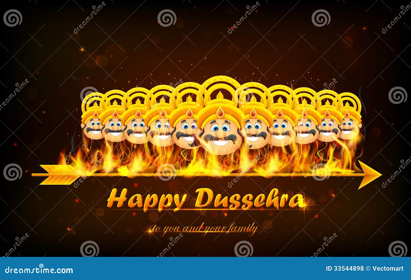 Raavan Dahan for Dusshera stock vector. Illustration of festival - 33544898