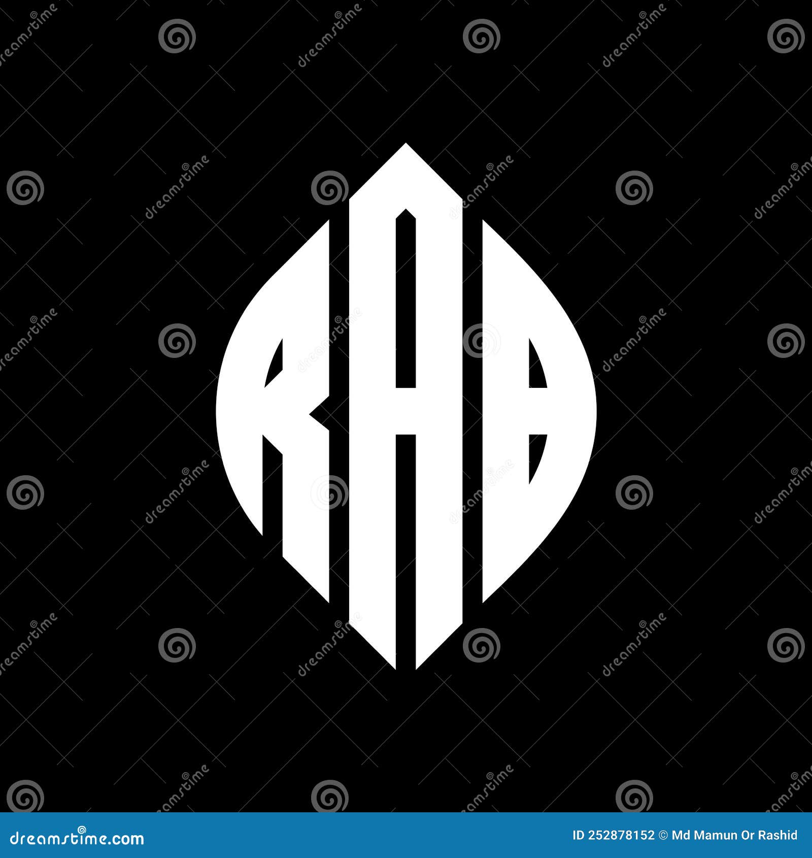 RAB Circle Letter Logo Design With Circle And Ellipse Shape. RAB ...
