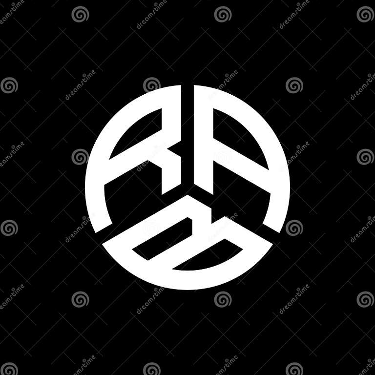 RAB Letter Logo Design on Black Background. RAB Creative Initials ...