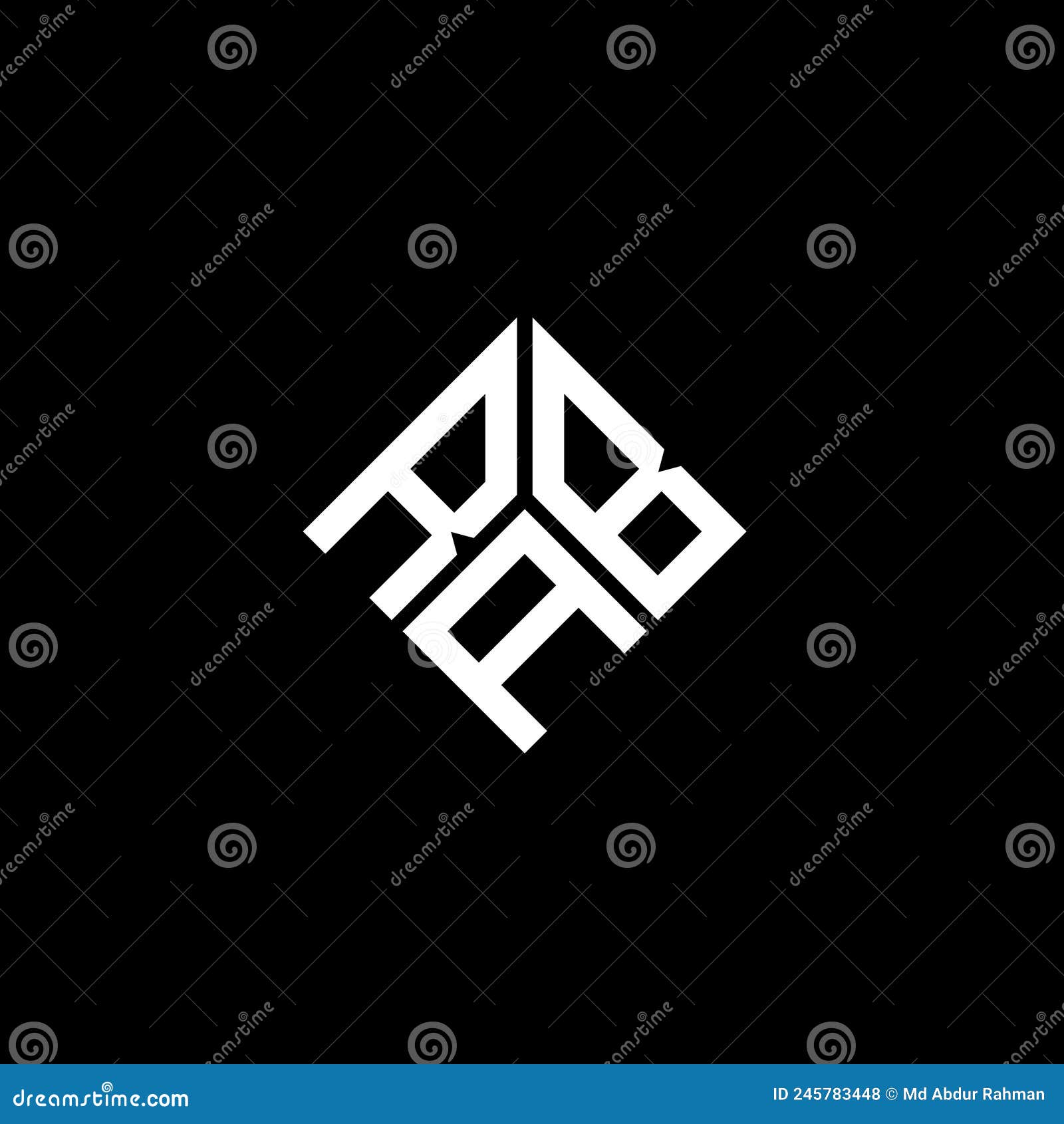 RAB Letter Logo Design On Black Background. RAB Creative Initials ...